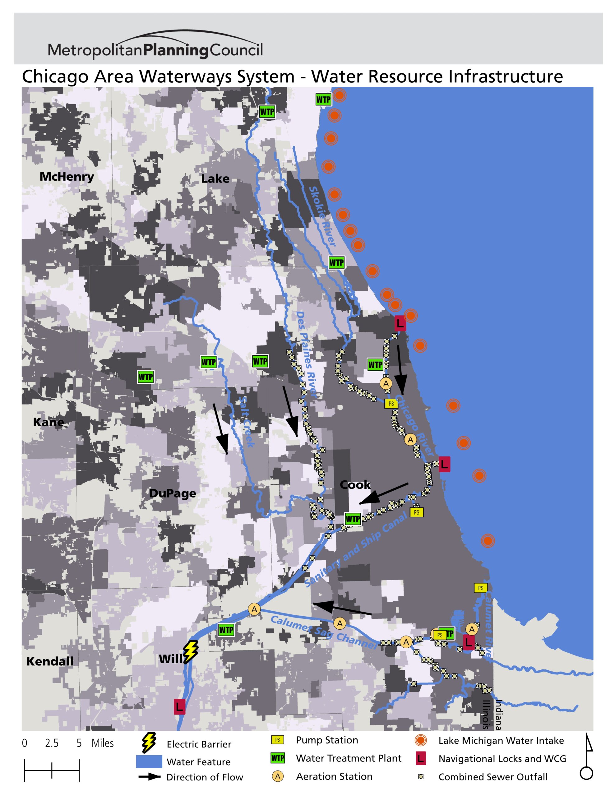 The Chicago Area Waterway System in maps > Metropolitan Planning Council