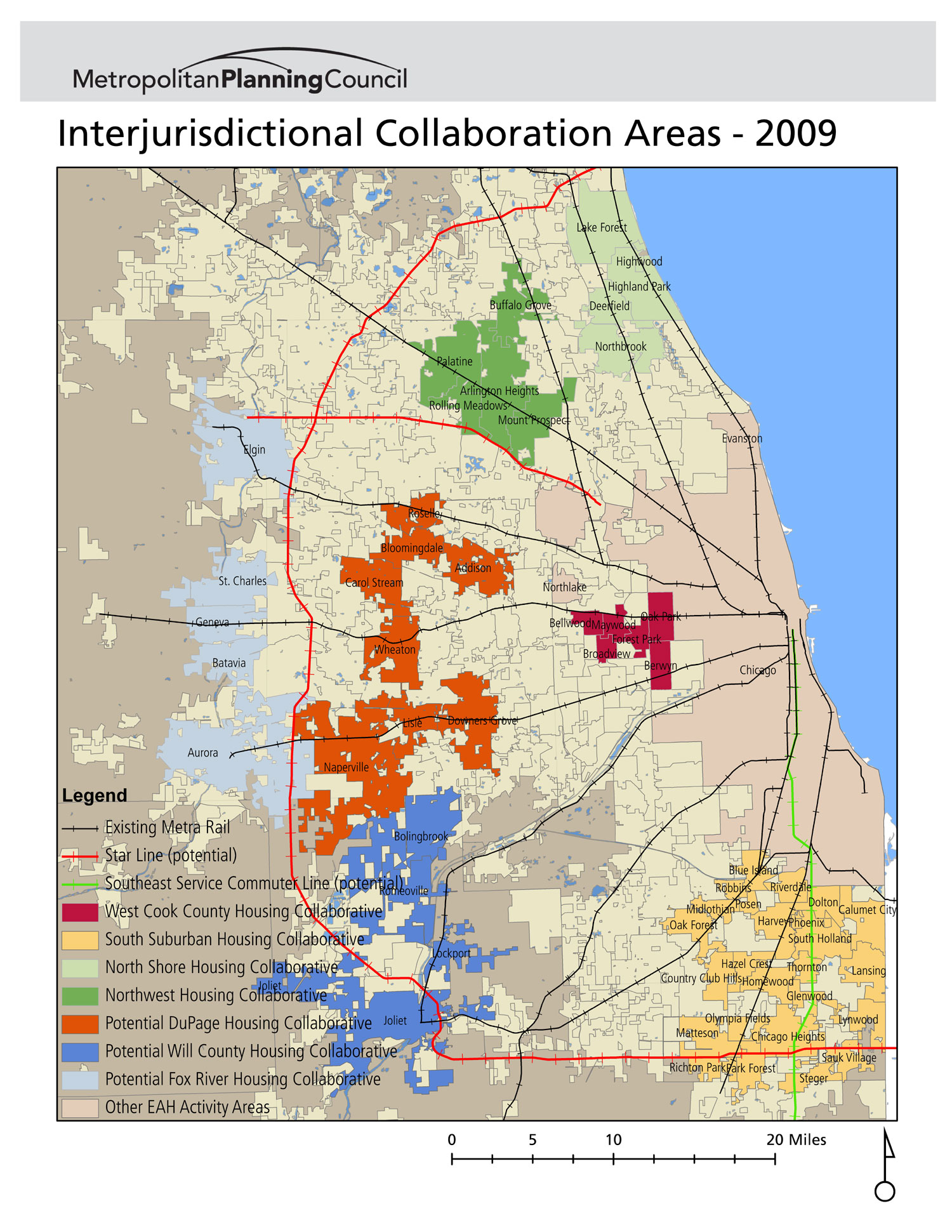 Map: Interjurisdictional Collaborations > Metropolitan Planning Council